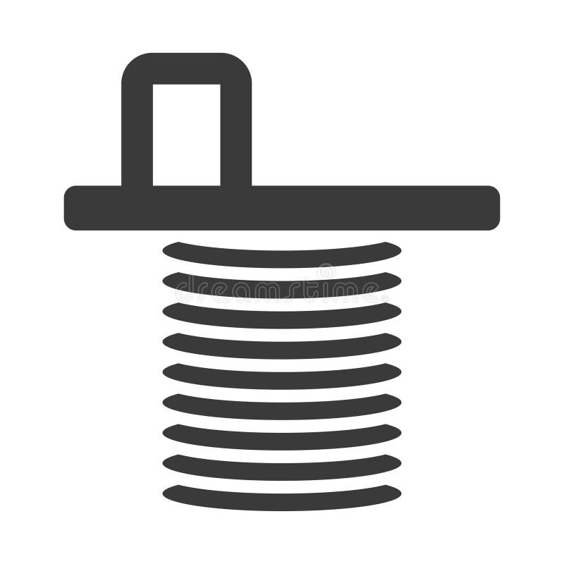 Spring Balance Board Glyph Icon Isolated on White Background.Vector ...