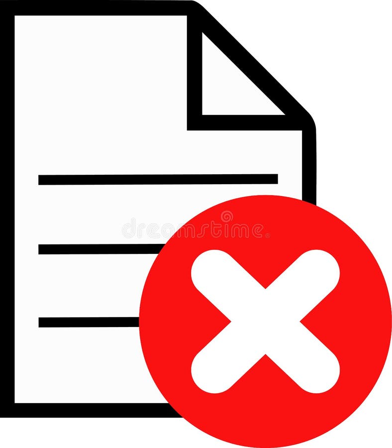 Symbols are Displayed on the Wrong Mark Document File. Stock Vector ...