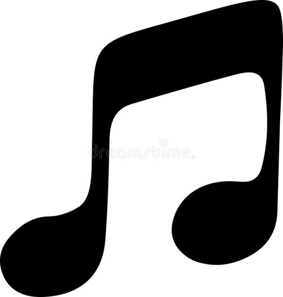 Big music notes are black. stock illustration. Illustration of clef ...