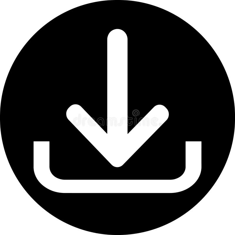 Download Button Black Stock Illustrations – 37,030 Download Button ...