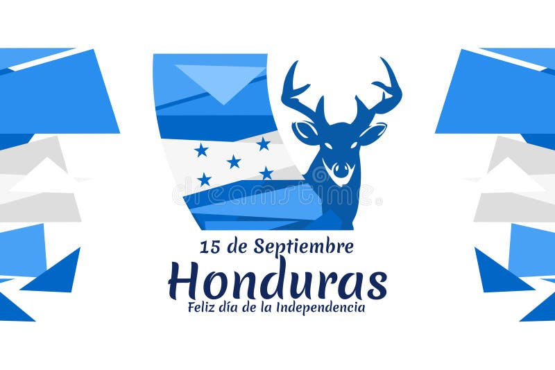 Honduras Happy Independence Day 15 September Illustration. Stock ...