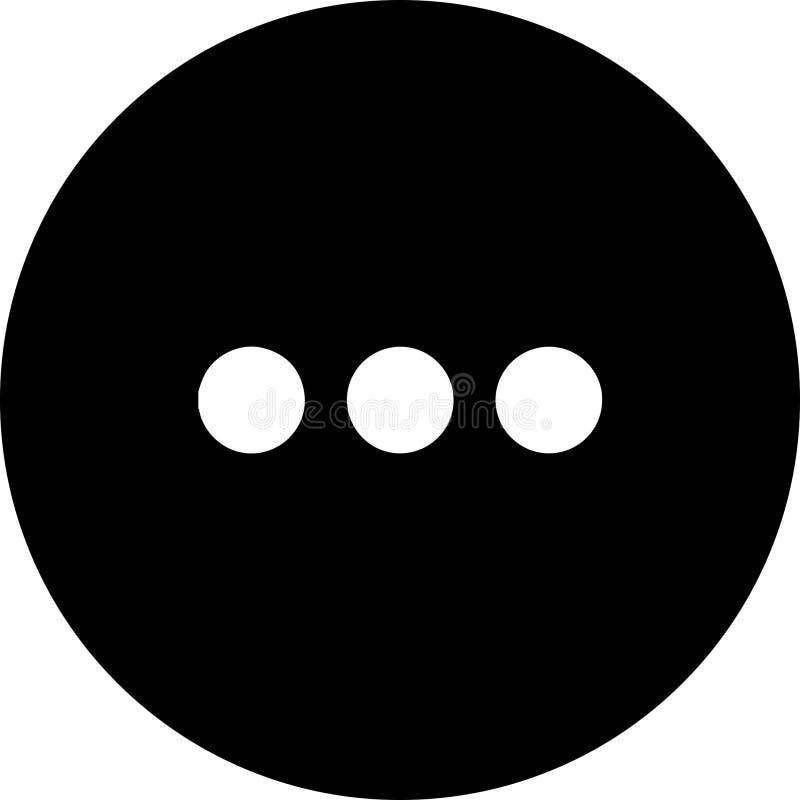 The 3 White Dots are in the Center of a Black Circle Stock Illustration ...