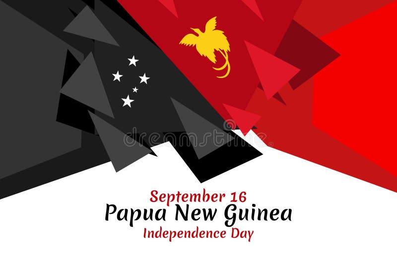 September 16, Independence Day of Papua New Guinea. Stock Vector ...