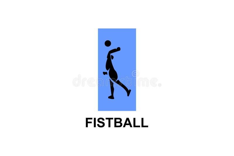 Fistball Sport Vector Line Icon. Stock Vector - Illustration of playing ...