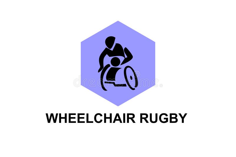 Wheelchair Rugby Sport Vector Line Icon. an Athlete Playing Wheelchair ...