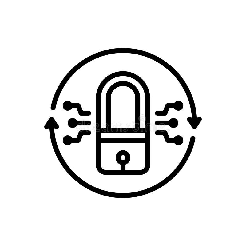 Black Line Icon for Reset, Reload and Recover Stock Vector ...