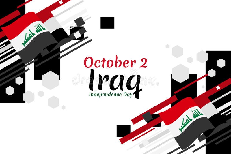 October 3, Happy Iraq National Day Vector Illustration. Stock Vector ...