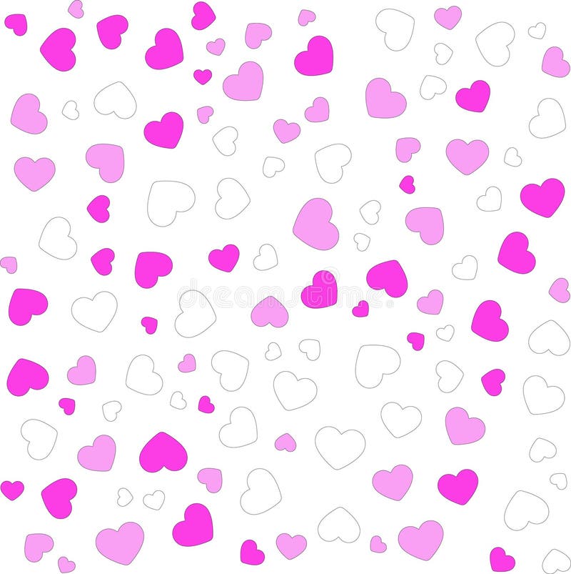 Random Heart, Dark, Pale and White Stock Illustration - Illustration of ...