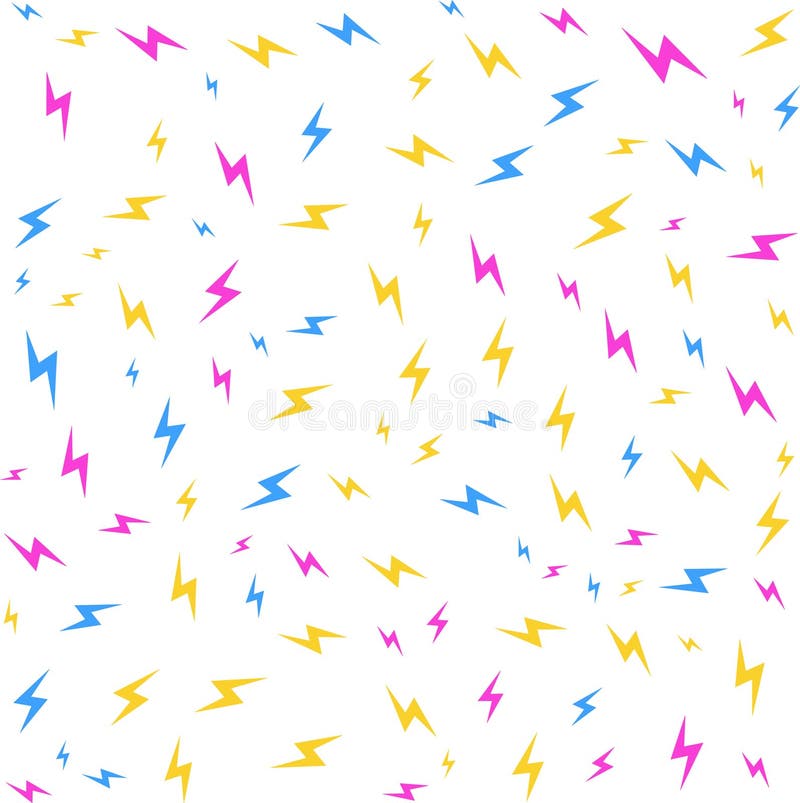 Random Figure Yellow Lightning Pattern Blue, Purple Stock Illustration ...