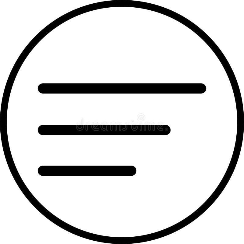 3 Dashes in a Circle with a Black Edge Stock Illustration ...