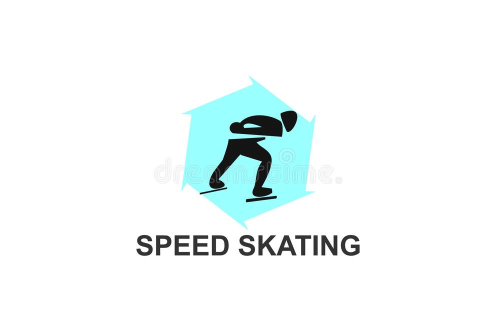 Speed Skating Vector Line Icon. Skate on Ice, Practice Speed Skating ...