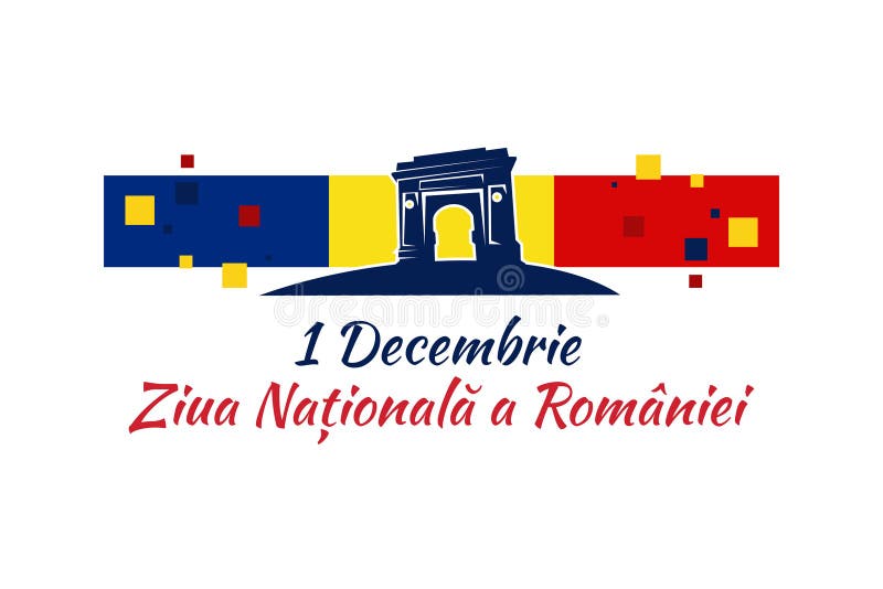 Translation: December 1, National Day of Romania. Stock Vector ...