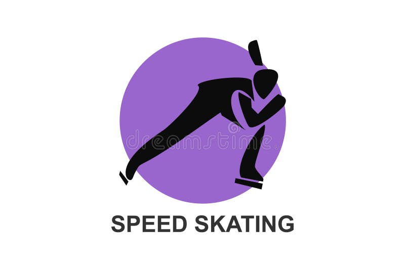 Speed Skating Vector Line Icon. Skate on Ice, Practice Speed Skating ...