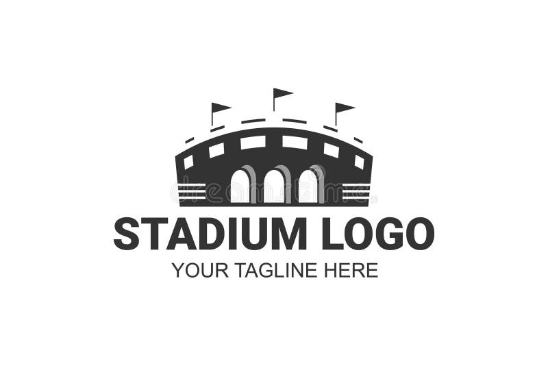 Simple Stadium Logo, Sport Logo, Flat, Vector Logo Stock Vector ...