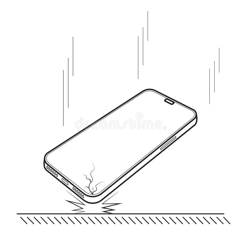 Smartphone Crash Test and Drop-testing. Smartphones Stock Vector ...