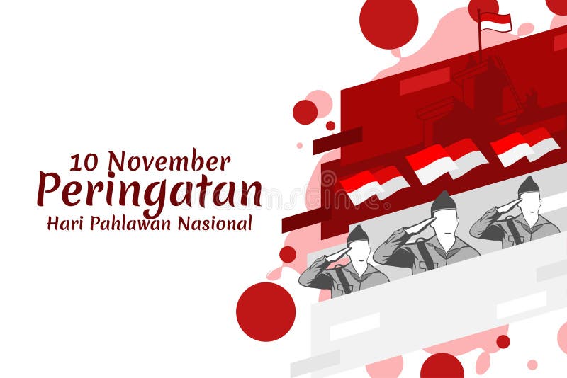 Translation: November 10, Commemoration of the Heroes Day. Stock Vector ...