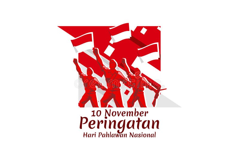 Translation: November 10, Commemoration of the Heroes Day. Stock Vector ...