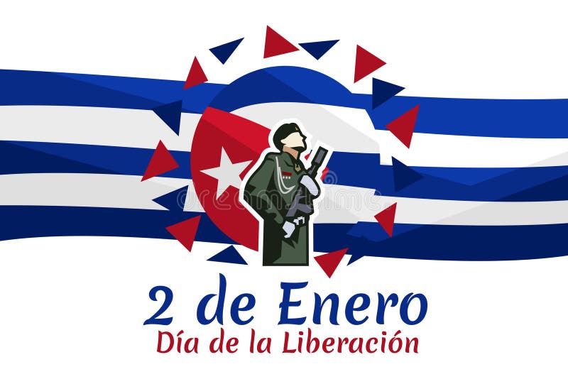 Translation: January 2, Victory Day. Happy Victory Day of Cuba Vector ...