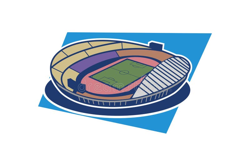 Simple Football Stadium Icon, Sport Icon, Flat, Football Stadium Vector ...