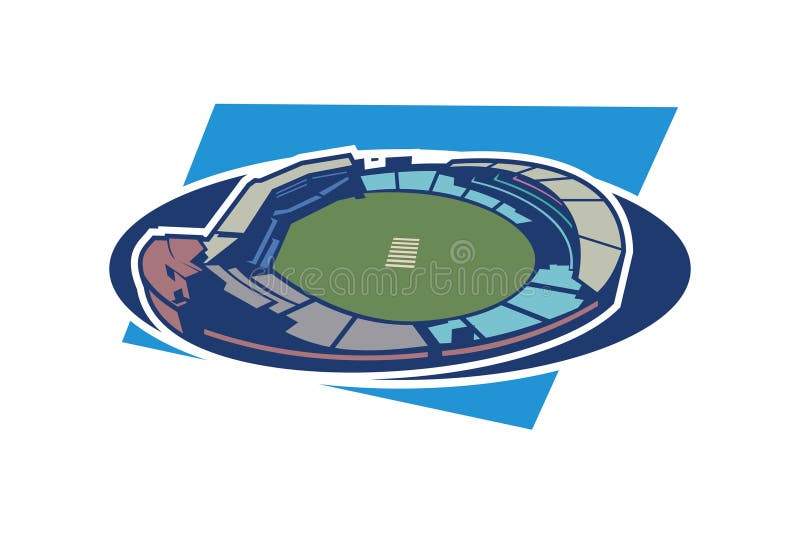 Simple Cricket Stadium Icon, Sport Icon, Flat, Cricket Stadium Vector ...