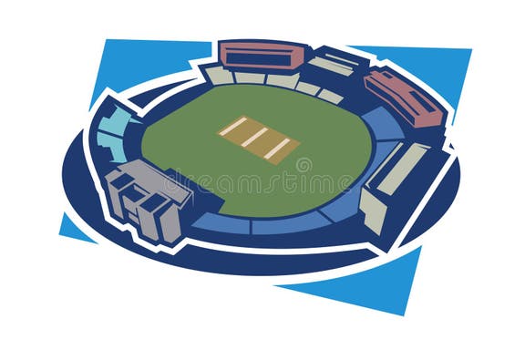 Simple Cricket Stadium Icon, Sport Icon, Flat, Cricket Stadium Vector ...