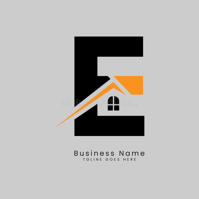 E Letter Real Estate Logo, Vector Illustration Template Concept Design ...