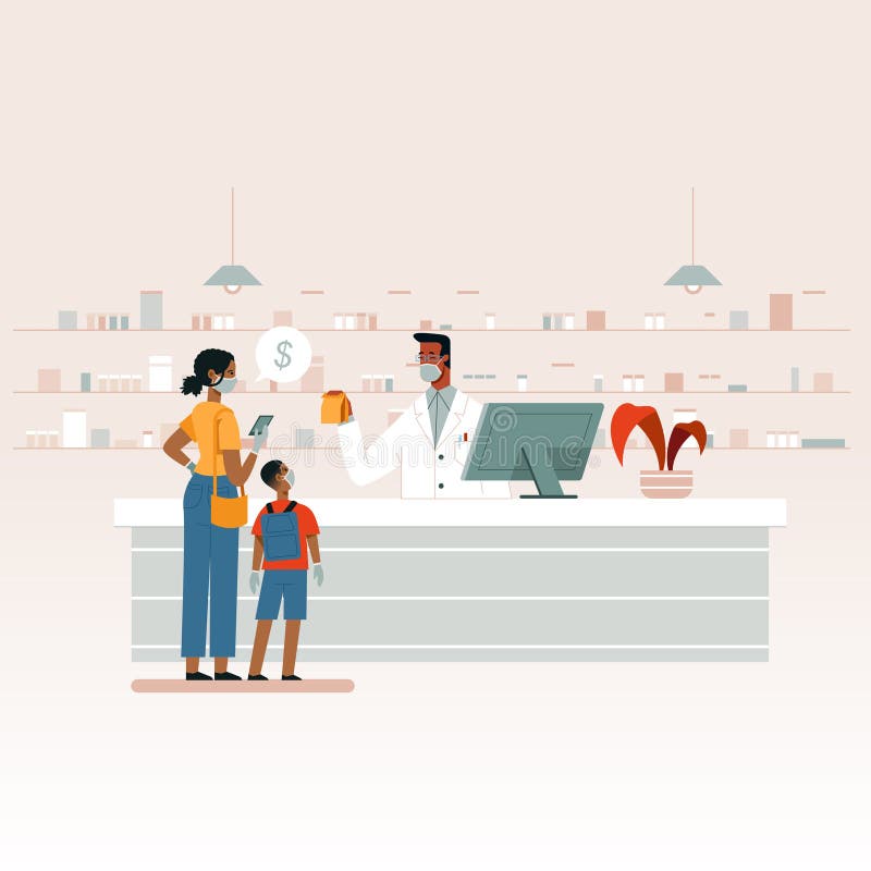 Vector Medical Supply Store Illustrations Stock Vector - Illustration ...