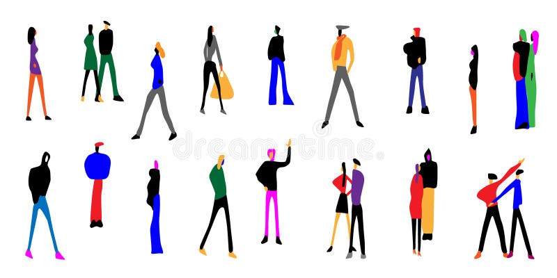 Modern People Abstract Vector Illustration,design Element Stock Vector ...