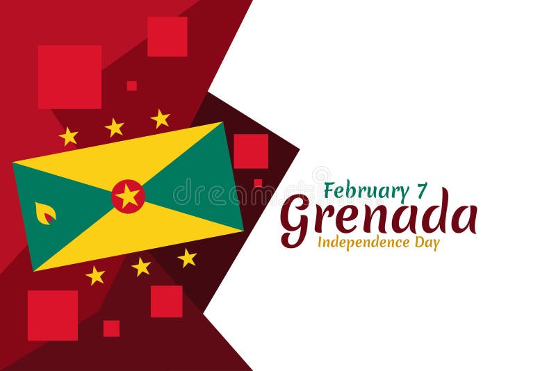 February 7, Grenada Independence Day Vector Illustration. Stock Vector ...