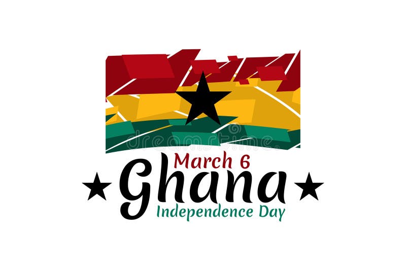 March 6, Independence Day of Ghana with National Monument Vector ...