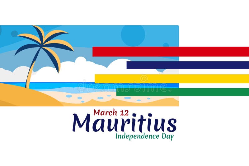 March 12, Independence Day of Mauritius Vector Illustration. Stock ...