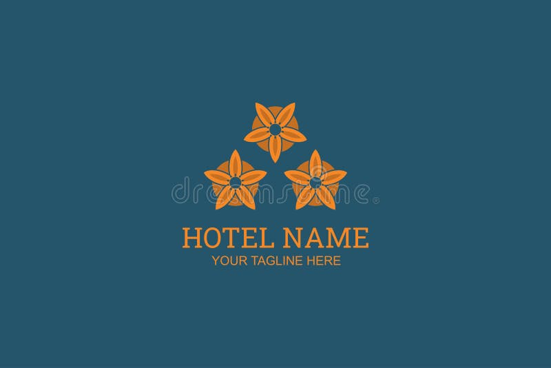 Flower Hotel Logo Vector Illustration. Suitable for Business Company ...