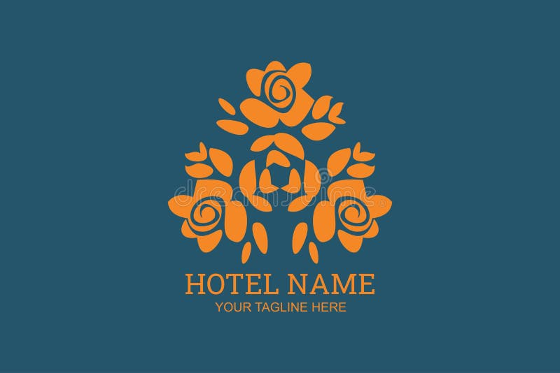 Flower Hotel Logo Vector Illustration. Suitable for Business Company ...