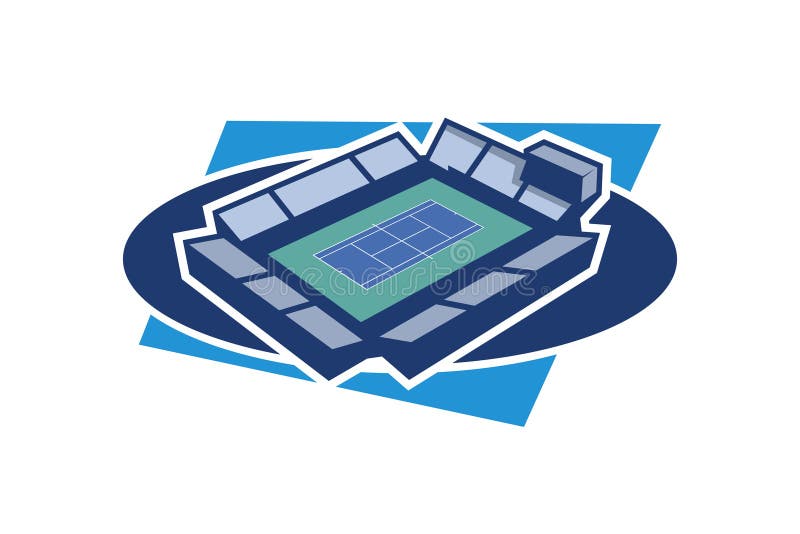 Simple Tennis Court Icon Vector Illustration. Simple Tennis Court ...