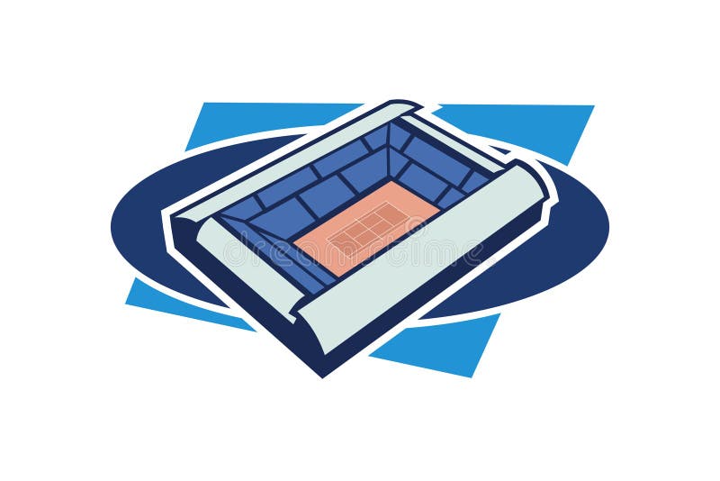 Simple Tennis Court Icon Vector Illustration. Simple Tennis Court ...