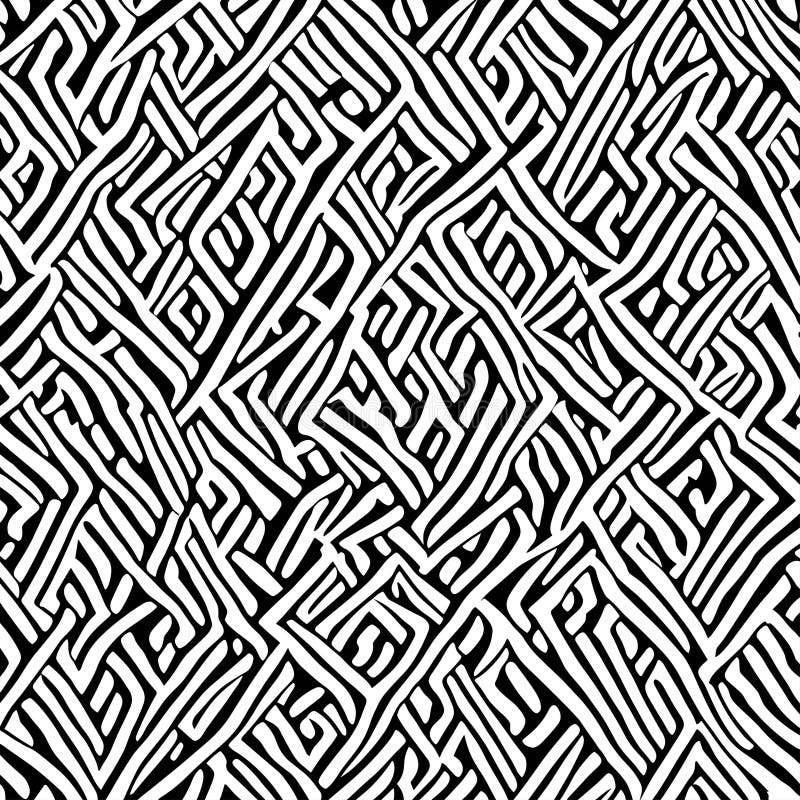 Black and White Abstract Patterns, Random Knitted Motifs and Randomly ...