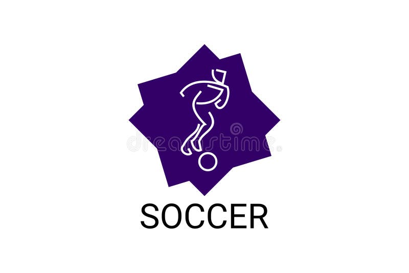 Soccer or Football Sport Vector Line Icon. Sportman, Playing Football ...