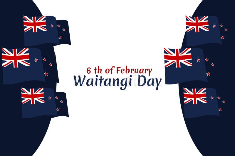 February 6, Happy Waitangi Day (New Zealand National Day) Vector ...