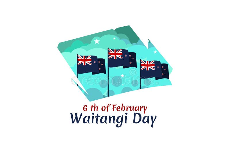 February 6, Happy Waitangi Day (New Zealand National Day) Vector ...
