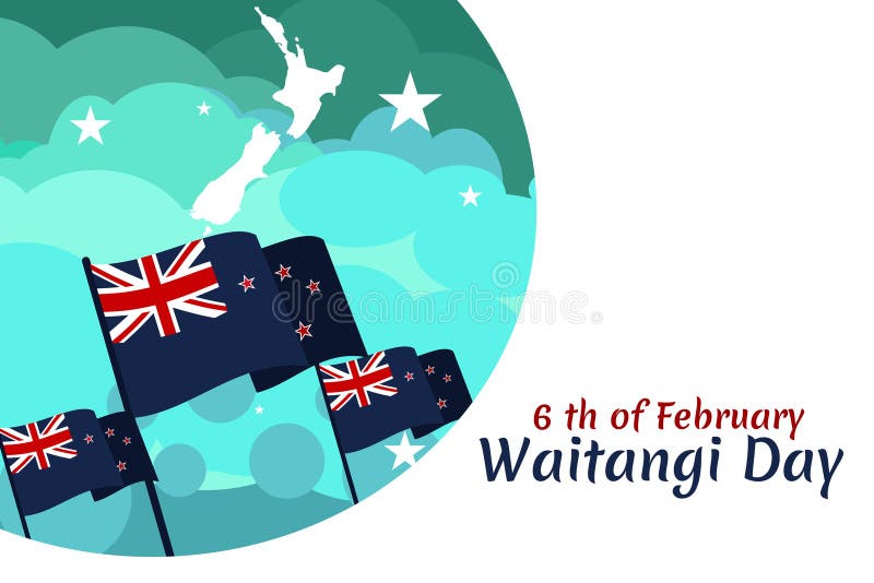 February 6, Happy Waitangi Day (New Zealand National Day) Vector ...