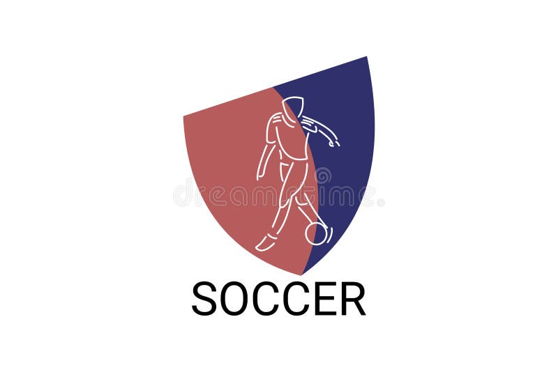 Soccer or Football Sport Vector Line Icon. Sportman, Playing Football ...