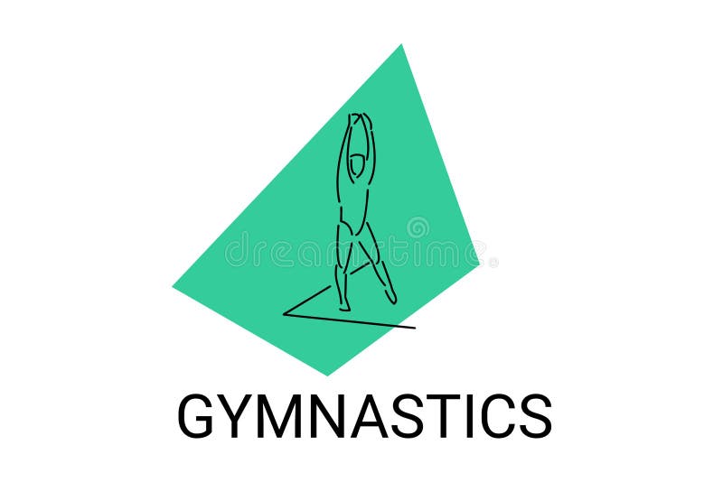 Gymnastic Sport Vector Line Icon. Practice Gymnastic Stock Vector ...