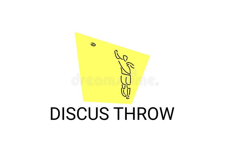 Discus Throw Sport Vector Line Icon. Discus Throw Stance Stock Vector ...
