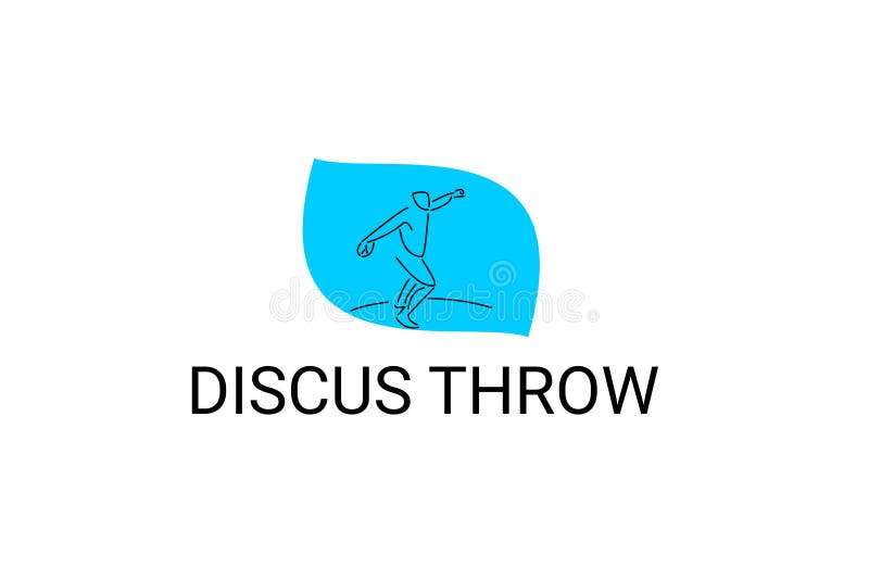 Discus Throw Sport Vector Line Icon. Discus Throw Stance Stock Vector ...