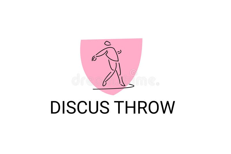 Discus Throw Sport Vector Line Icon. Discus Throw Stance Stock Vector ...