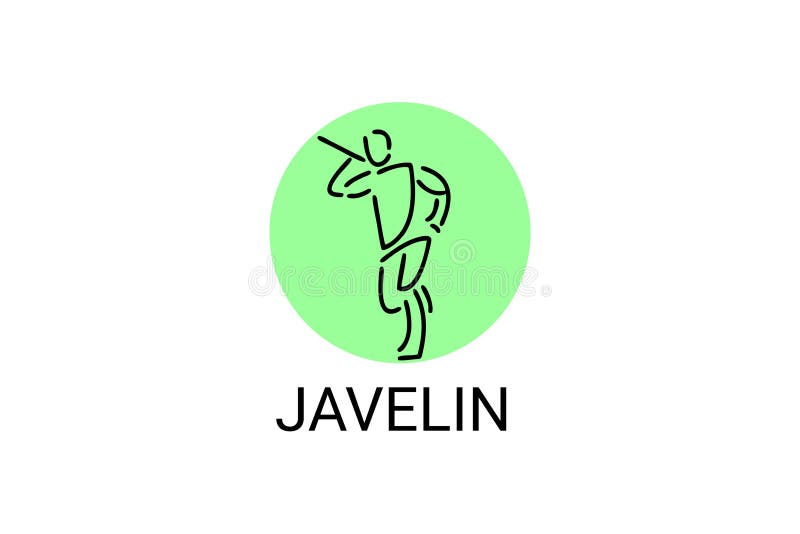 Javelin Throw Sport Vector Line Icon. Javelin Throw Stance Stock Vector ...