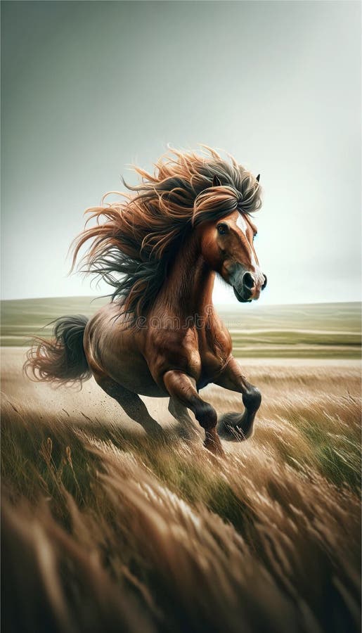 Fluttered Mane Stock Illustrations – 3 Fluttered Mane Stock ...