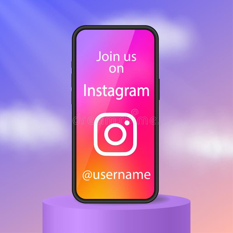 Join Us on Instagram Banner. Follow Us in Social Networks Editorial ...