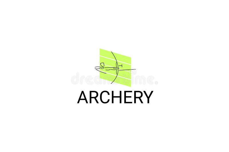 Archery Sport Vector Line Icon. Sportman, Equipment Sign Stock Vector ...