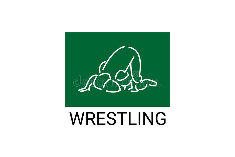 Wrestling Sport Vector Line Icon. Athlete Fight with Wrestling Style ...